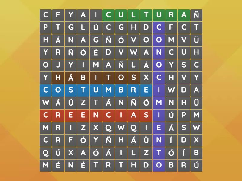 SOPA DE LETRAS JUEGOS CULTURA - Wordsearch