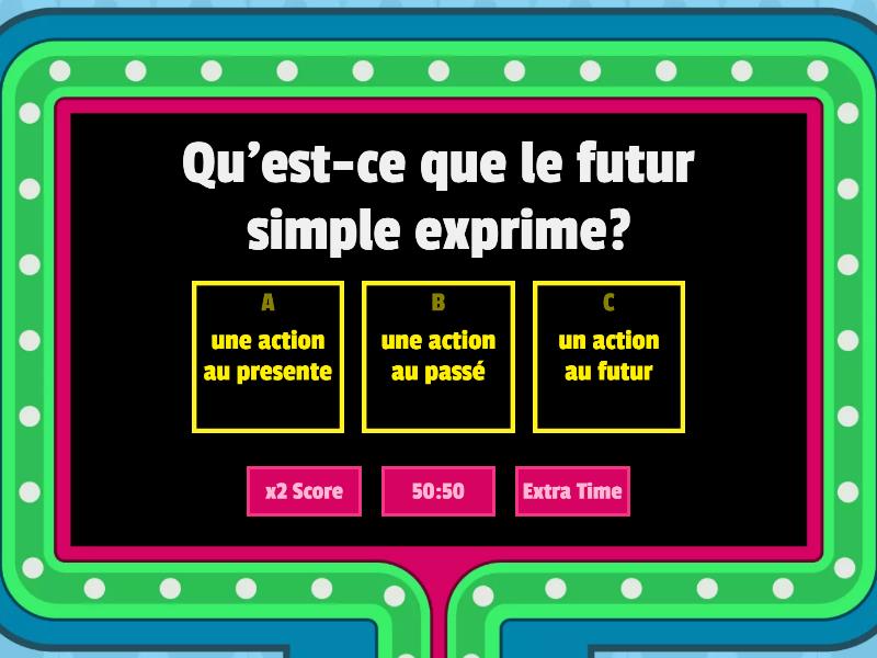 futur simple - Gameshow quiz