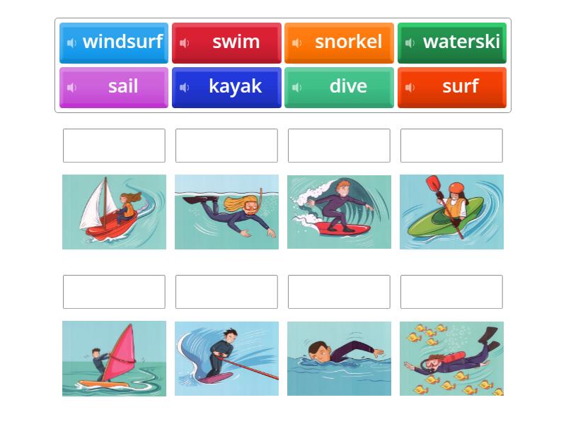 Watersports activities - Match up