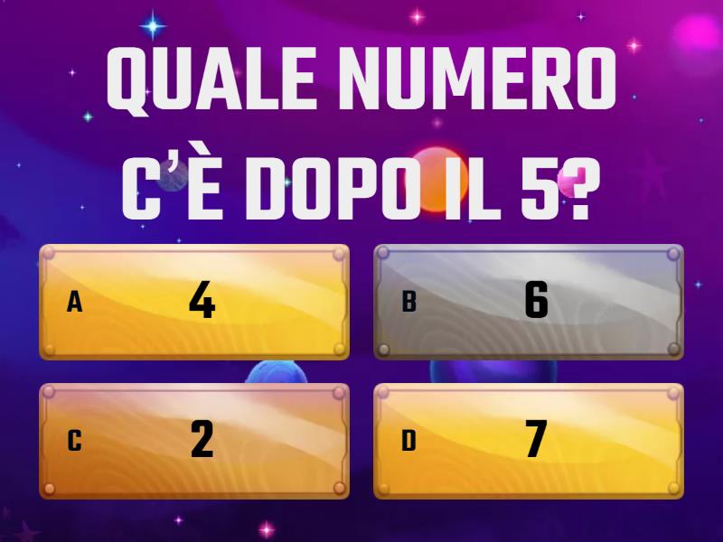 Successioni di numeri - Quiz