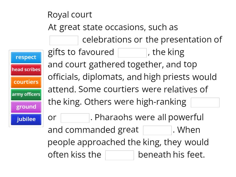 Royal Court - Complete the sentence