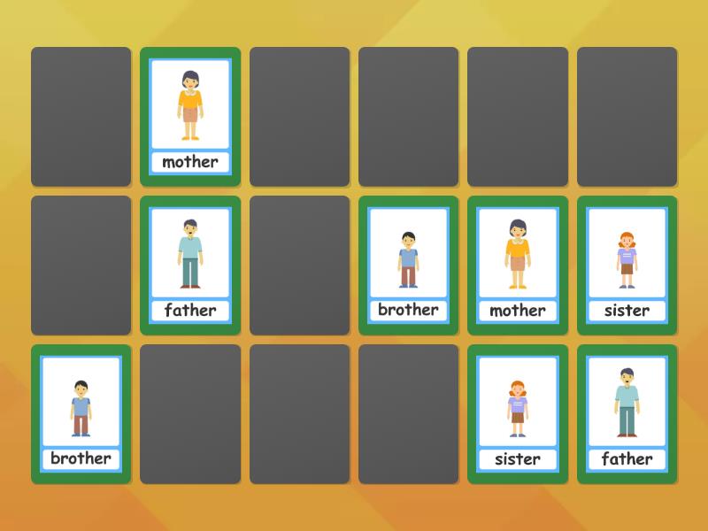 My family memory game - Matching pairs