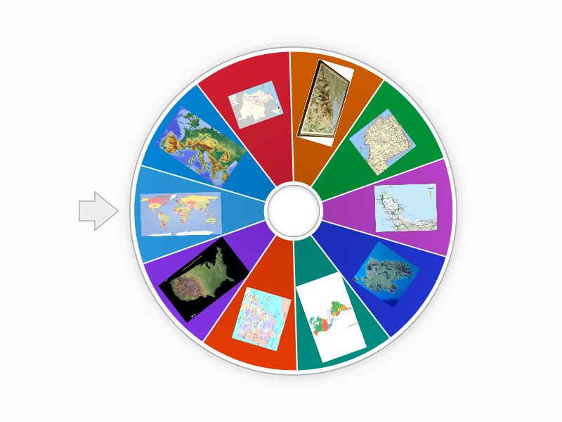 Types of maps and countries - Roda acak