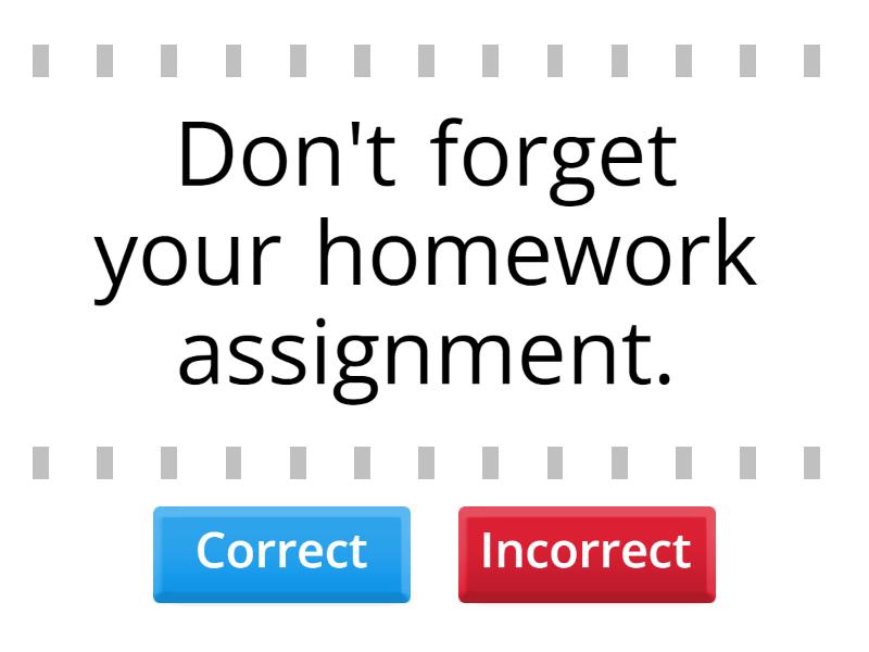 Instructions - True or false
