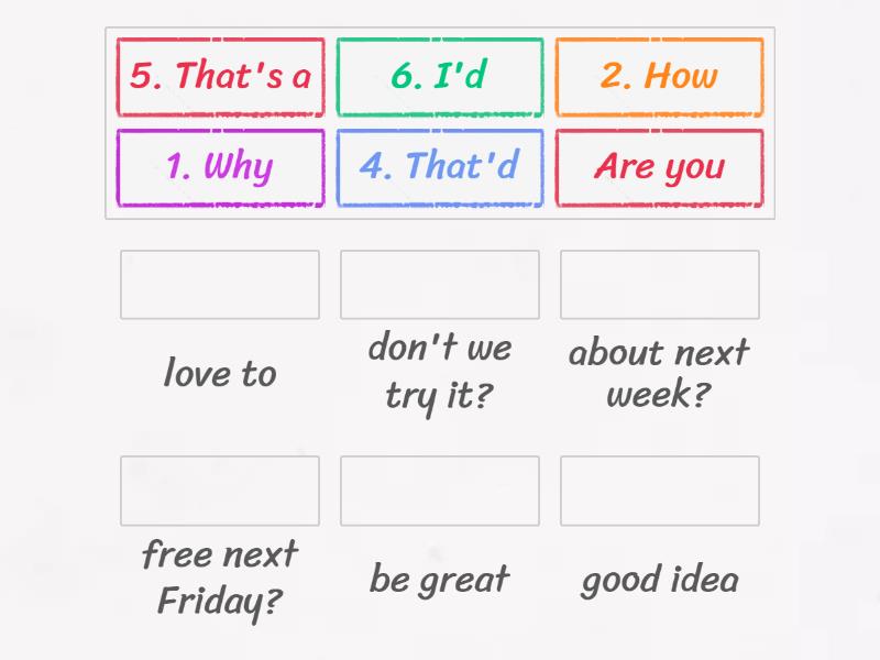 Making arrangement - Match up