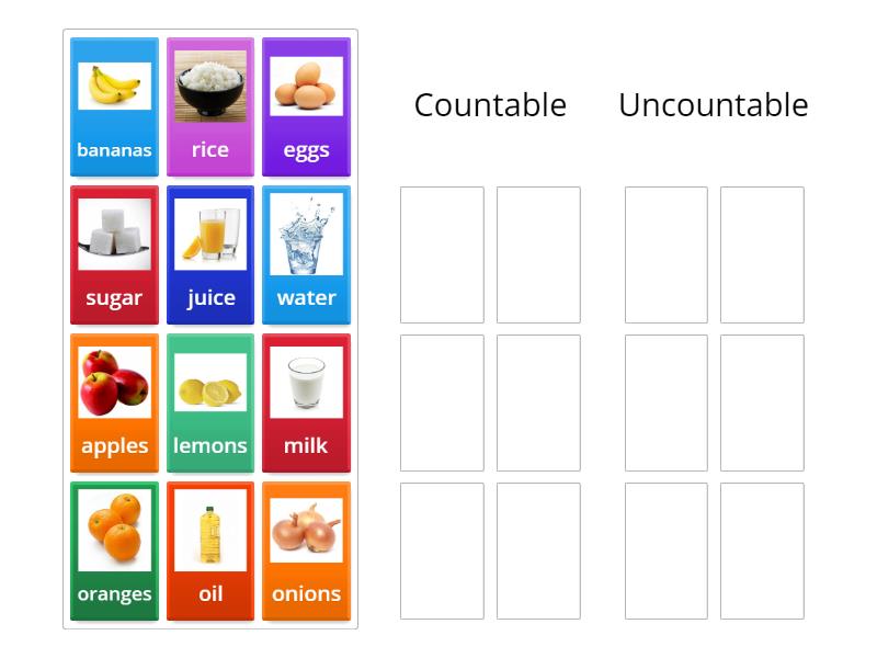 Countable & Uncountable EASY - Group sort