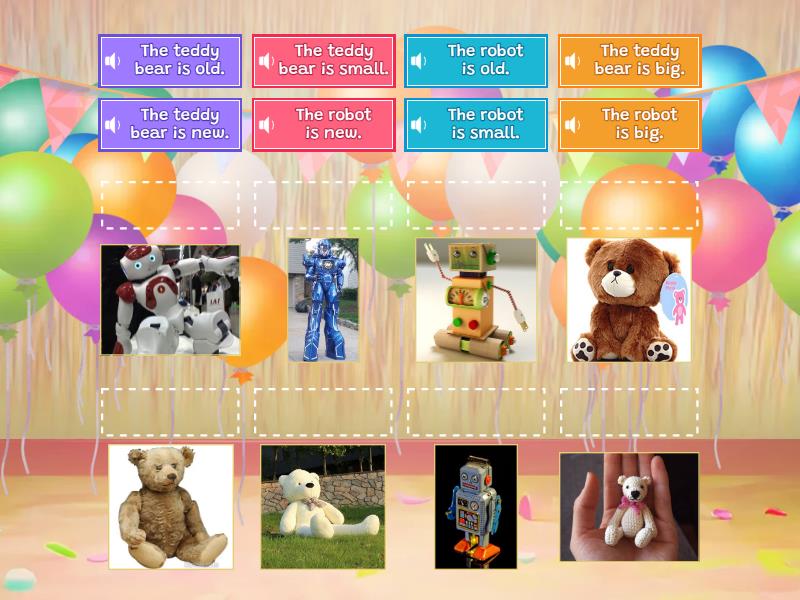 I Wonder Starter Unit 3 - Toys: Old vs New Small vs Big - Match up