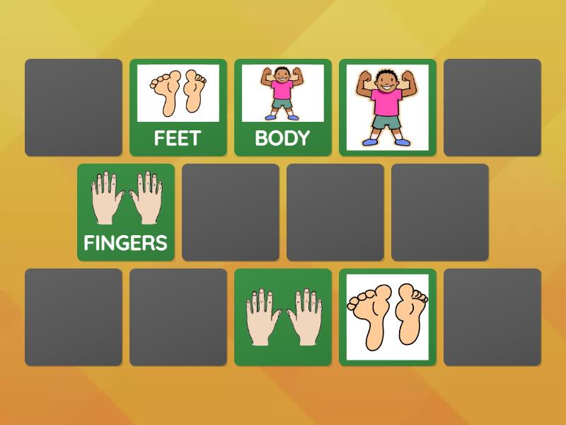 Memory game - BODY PARTS - Parejas