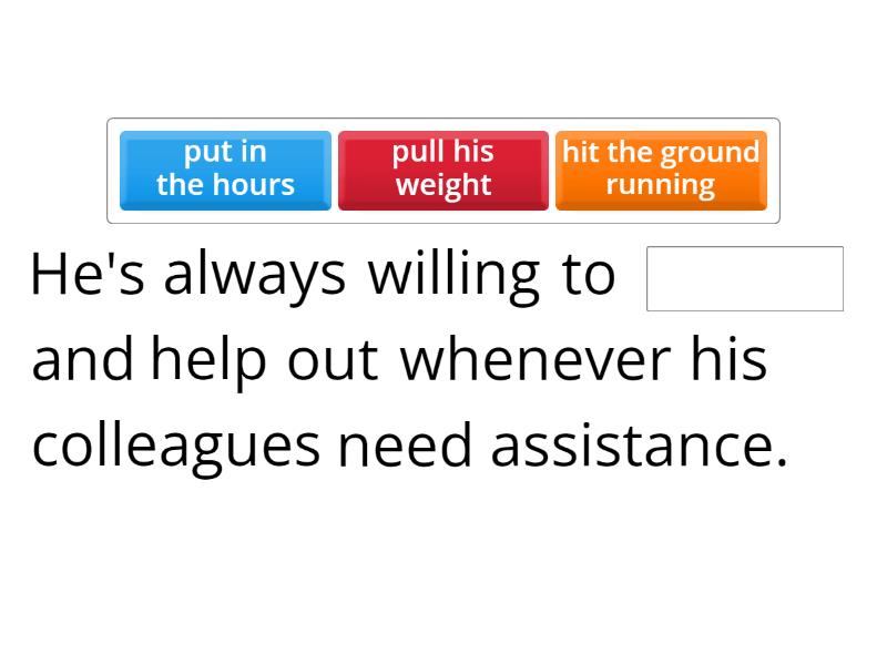 Collocations of work - Complete the sentence