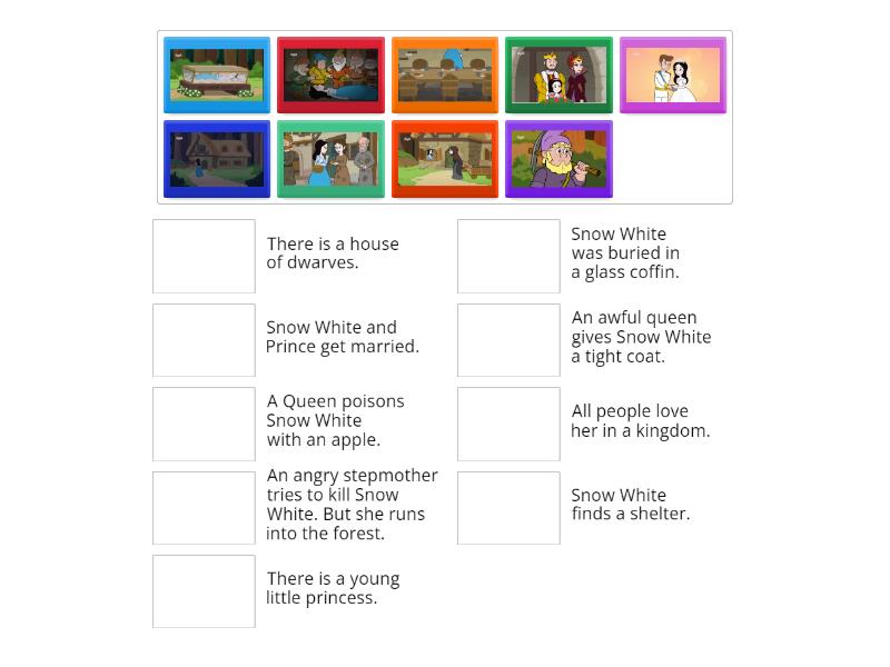 Snow White. Matching - Match up