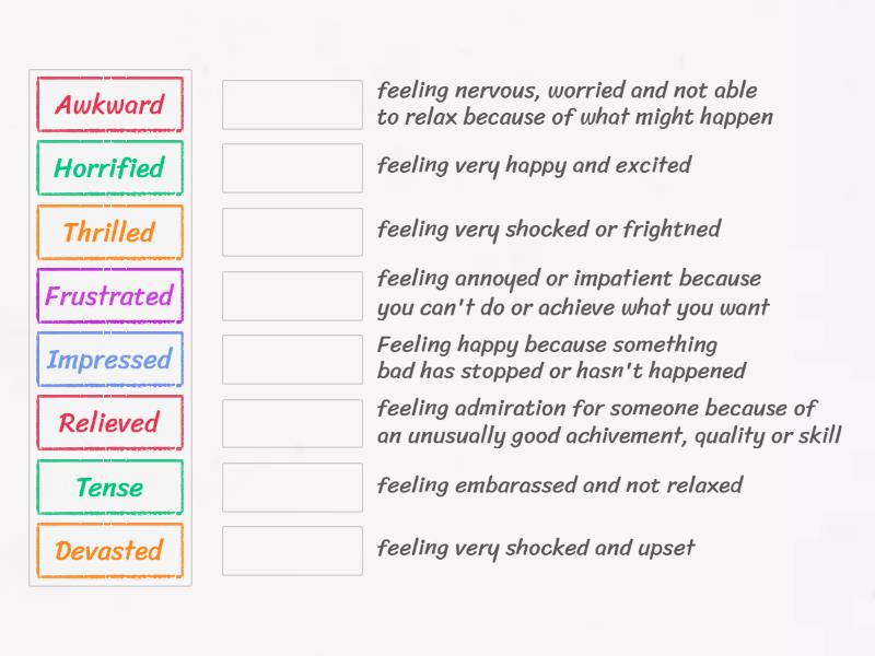Feelings Level 7 - Match up