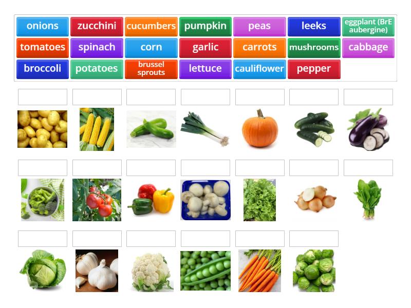 Vegetables - Match up