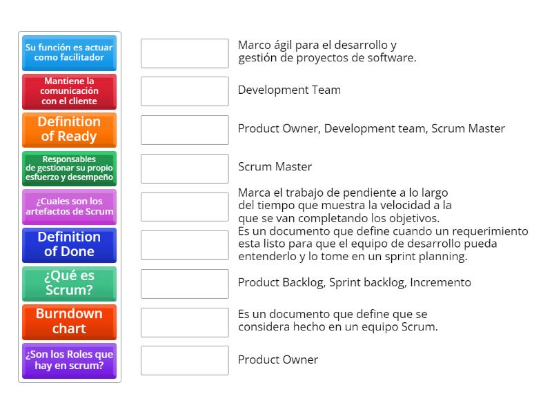 Actividad Scrum - Match up