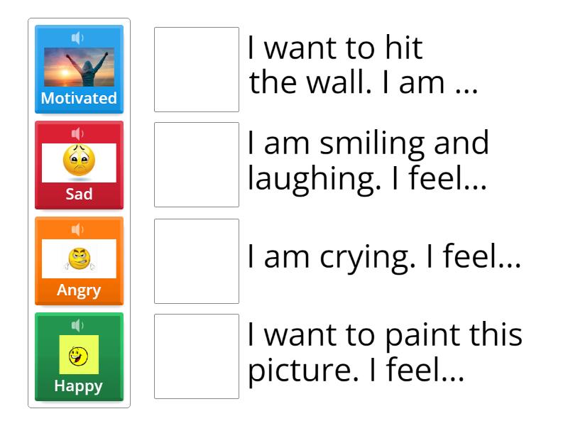 Feelings and emotions - Match up