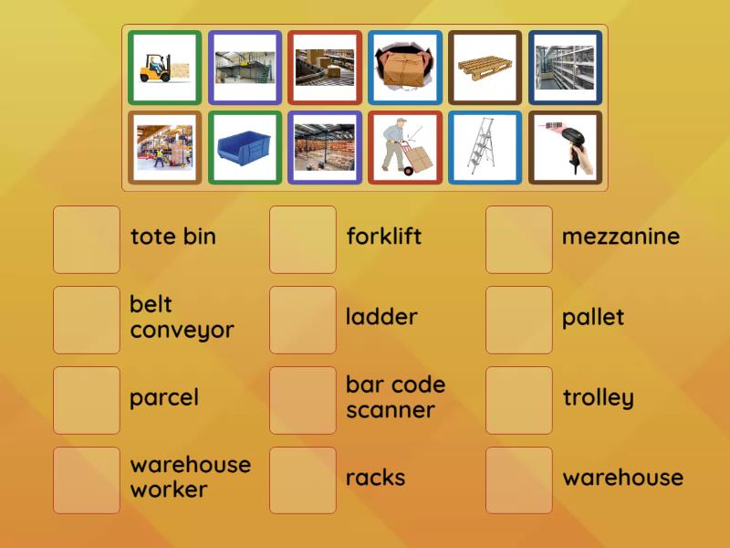 WAREHOUSE - VOCABULARY - Match up