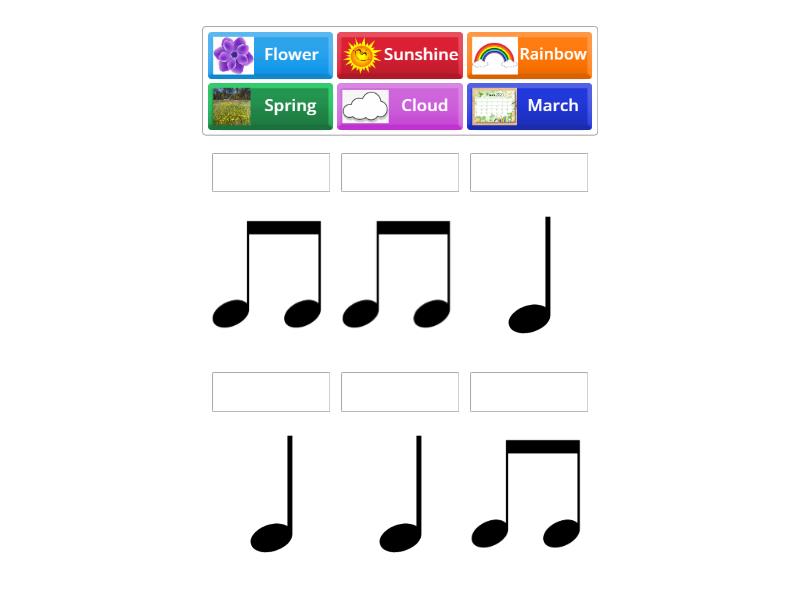 March Rhythm Syllables - Match up
