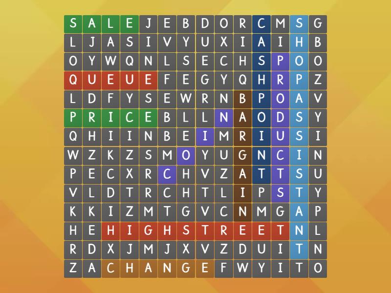 It's a bargain - Wordsearch