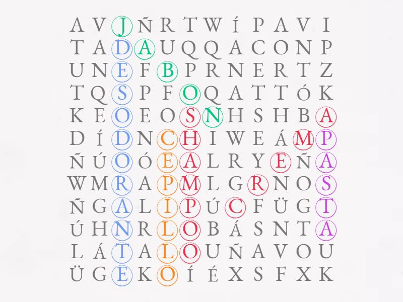 HIGIENE PERSONAL - Wordsearch
