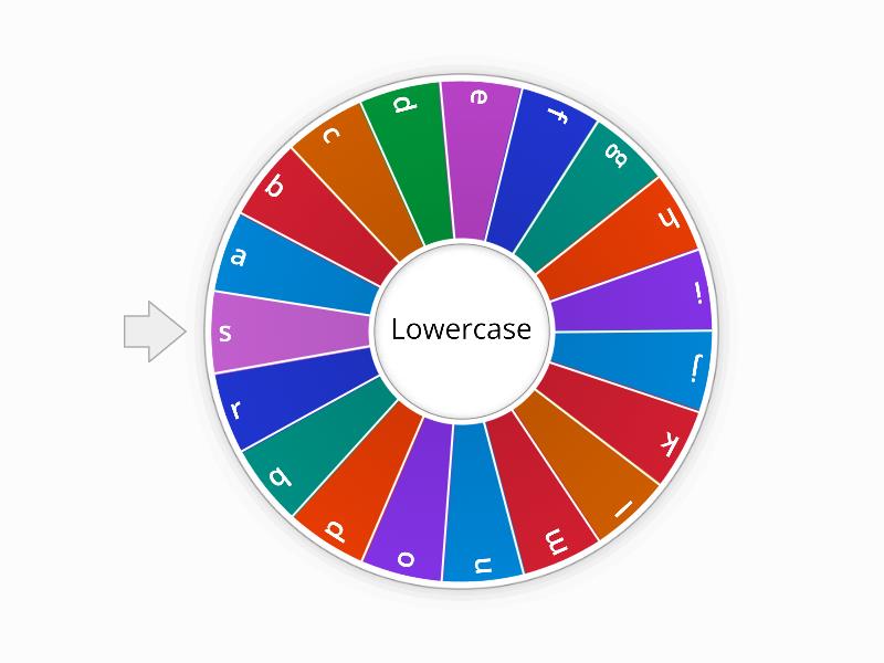 Lowercase Letters - Spin the wheel