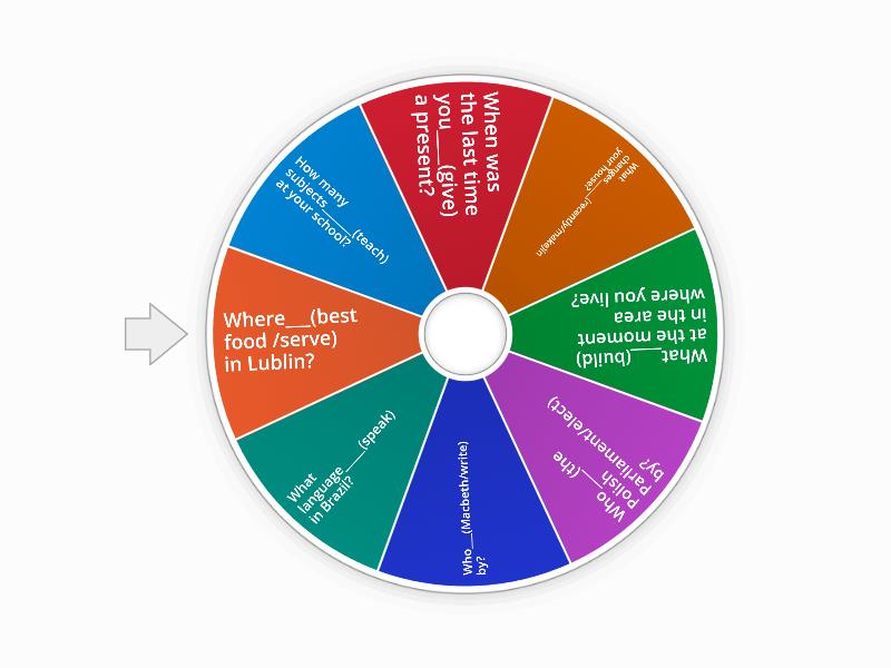 passive voice new password B1+ - Random wheel