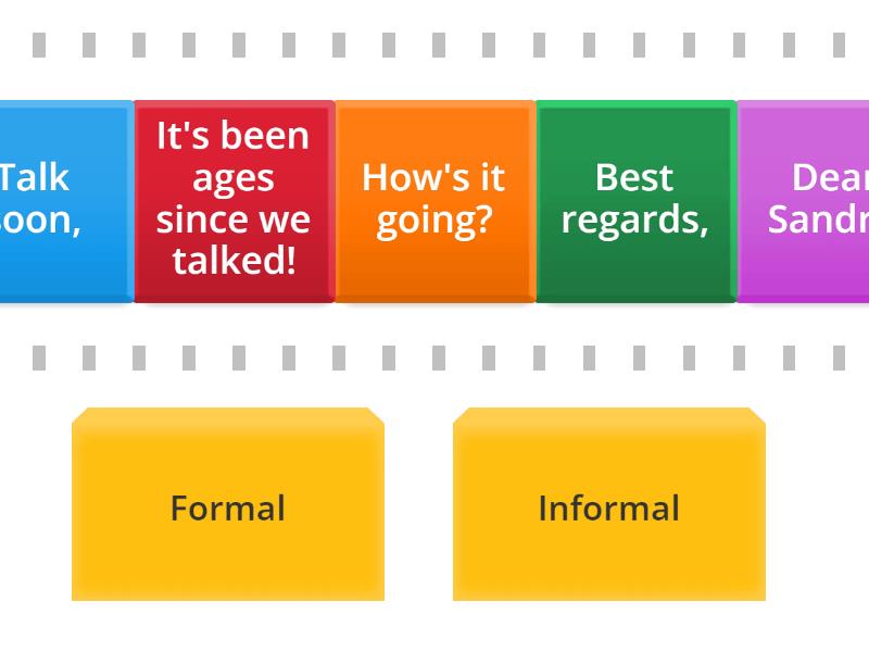 Formal or informal? - Speed sorting