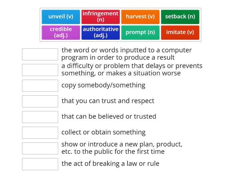 AI CHATBOT WARS INTENSIFY Vocabulary - Match up