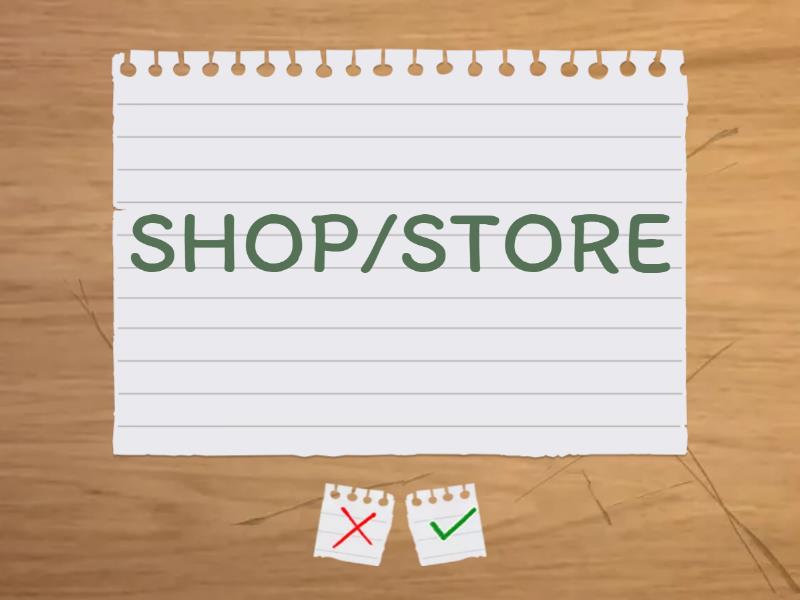 shopping - Flash cards