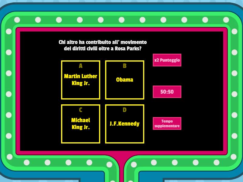 Martin Luther King Jr. quiz - Gameshow quiz