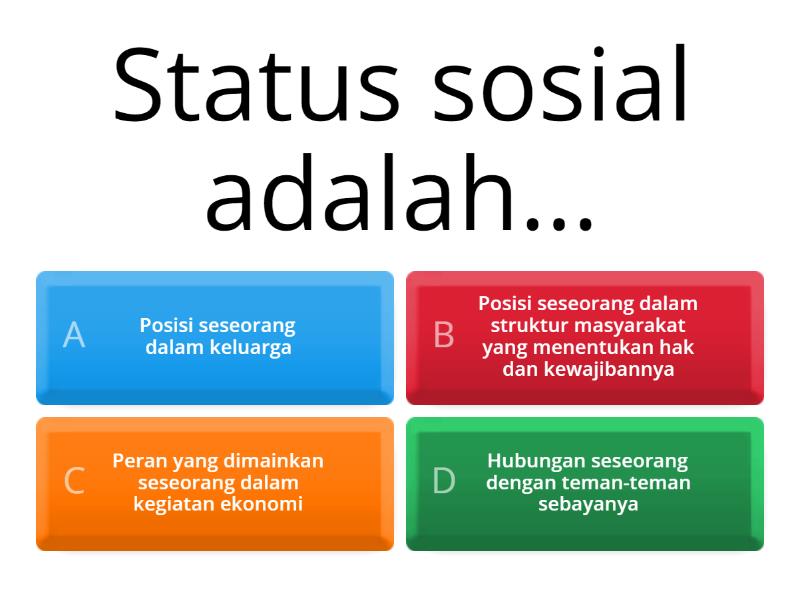 Lembar Kerja Status, Peran Sosial, Diferensiasi dan Stratifikasi sosial ...