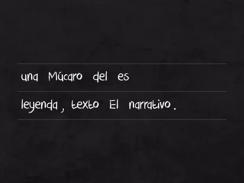 Ordena las oraciones en forma lógica, sobre la Leyenda del Múcaro ...