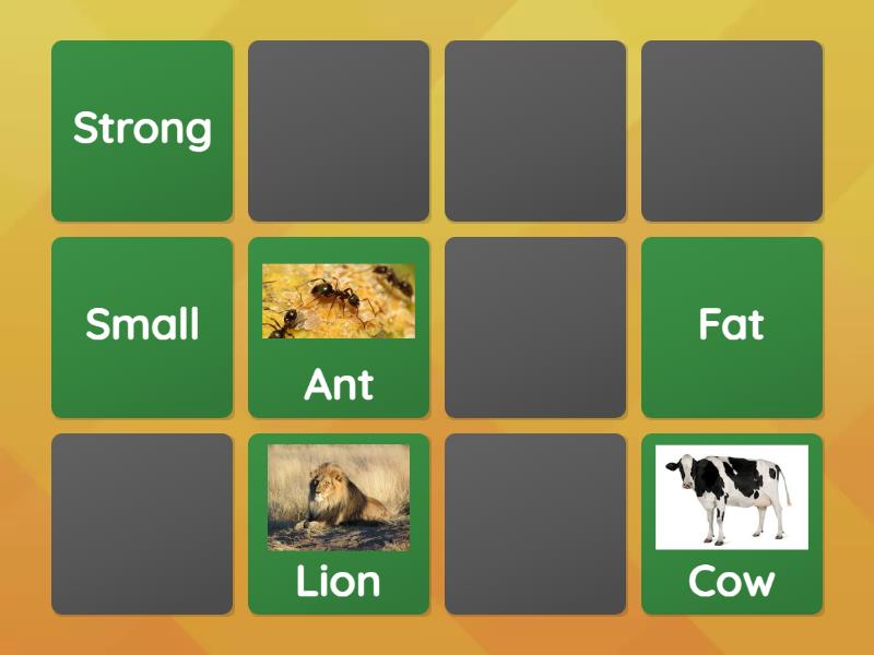 Games The Elephant is big - Matching pairs