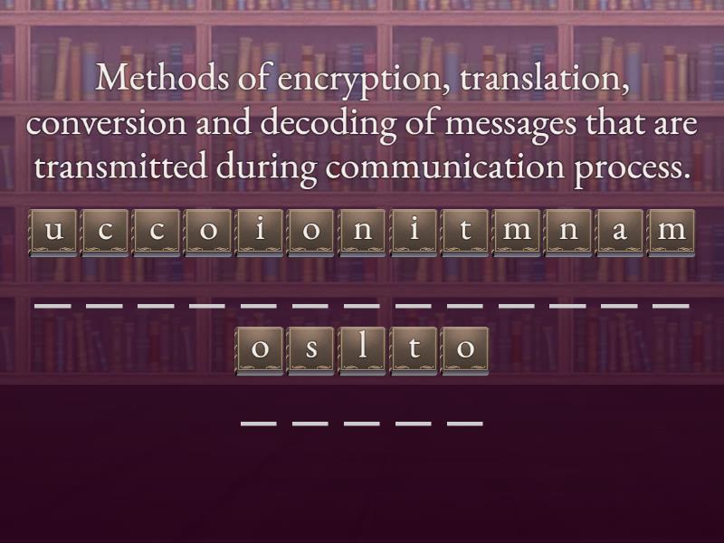 Communication concept - Anagram