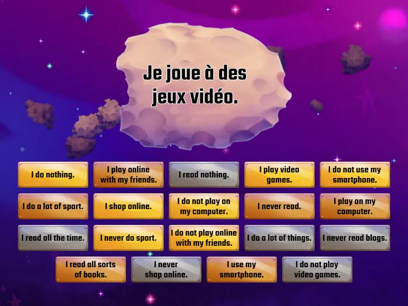 Que fais-tu en ligne? - Find the match