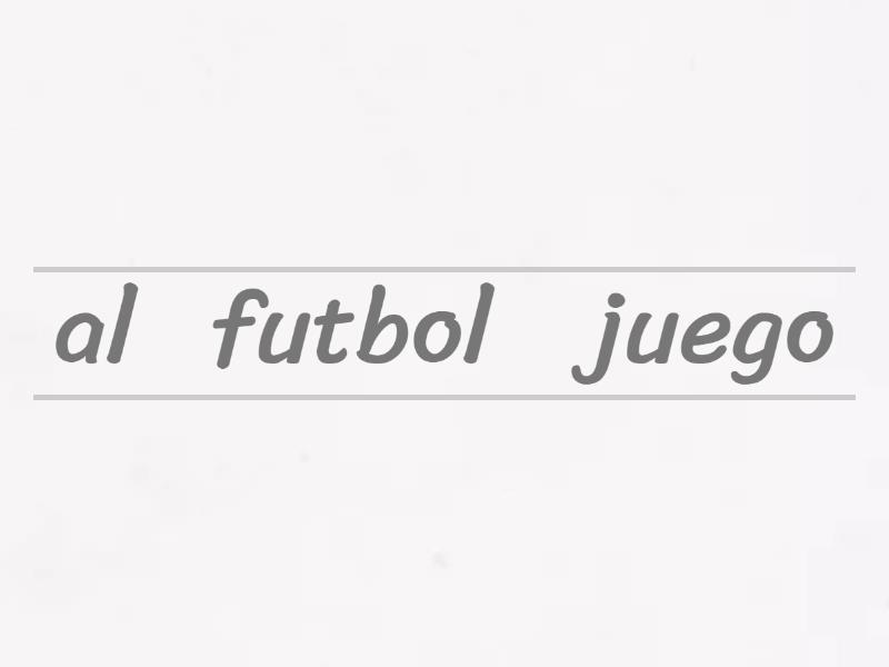 Useful Sentences In Spanish Unjumble