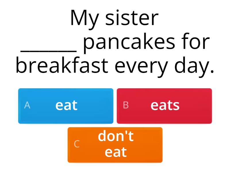 Present Simple - positive, negative, questions - Questionário