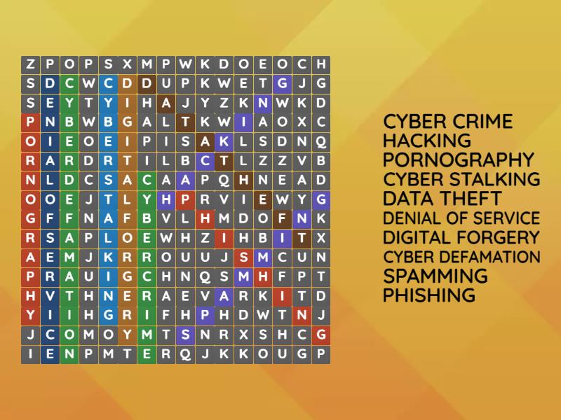 Cyber Crime - Wordsearch