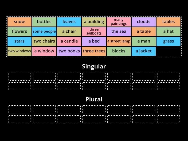Singular and Plural Nouns - Group sort
