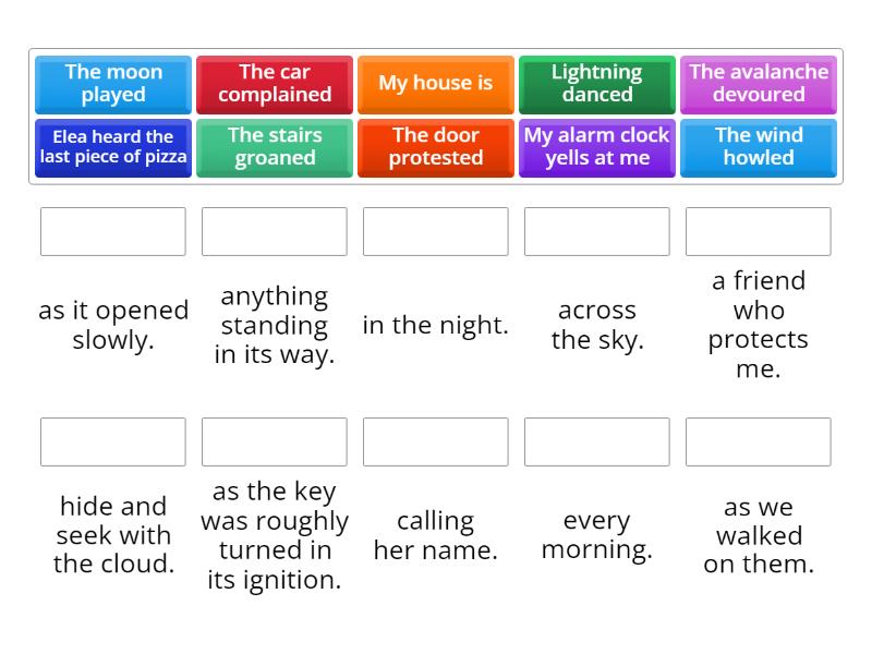 Personification - Match up