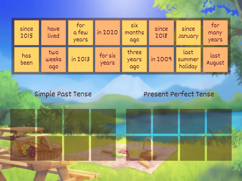 Simple Past Tense and Present Perfect Tense - Group sort