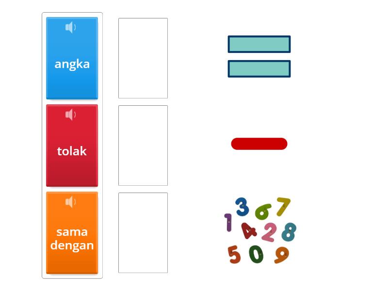 Suaikan simbol dengan gambar yang betul. - Match up