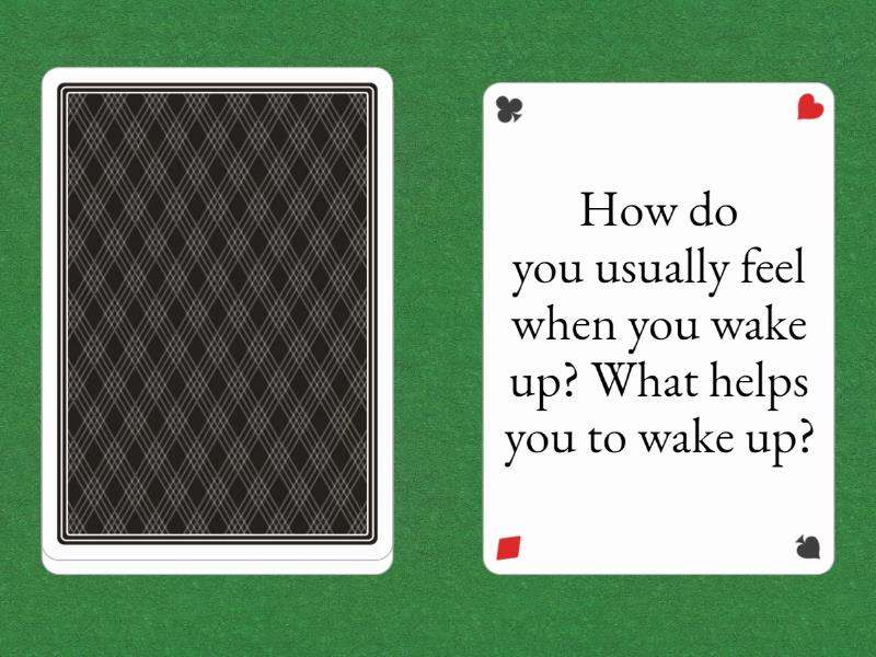 Sleeping/Waking up (speaking cards) - Cartas al azar