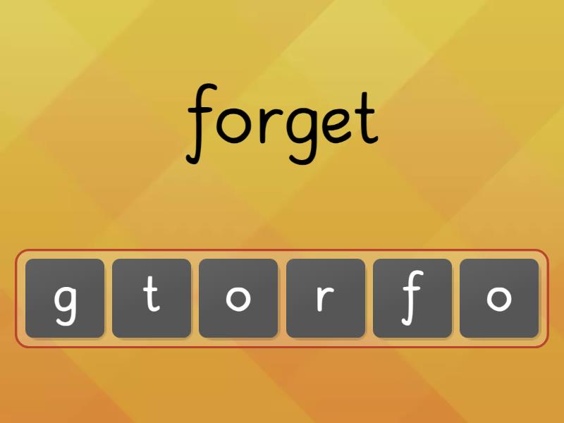 Simple past - Irregular verbs - Anagram