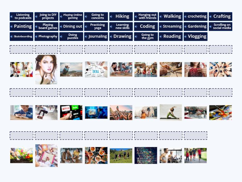 Spare time activities - Match up