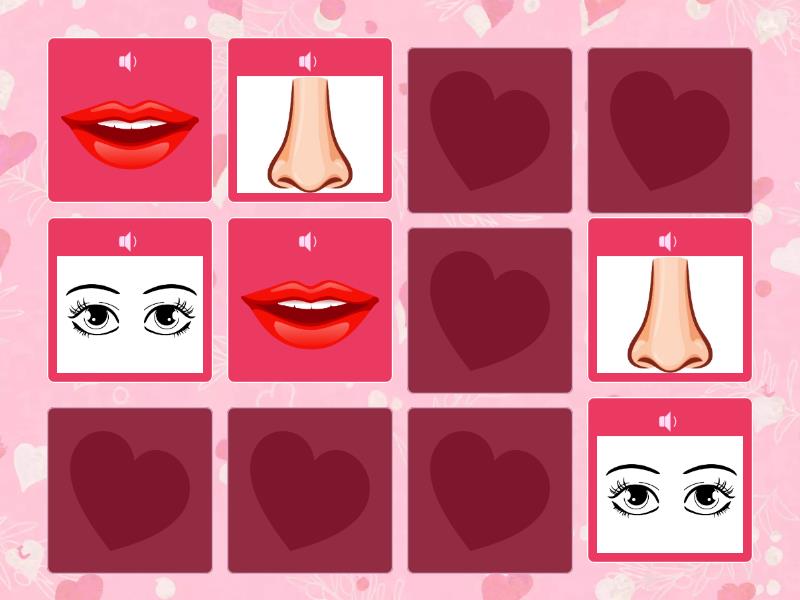 Match the body parts - Matching pairs