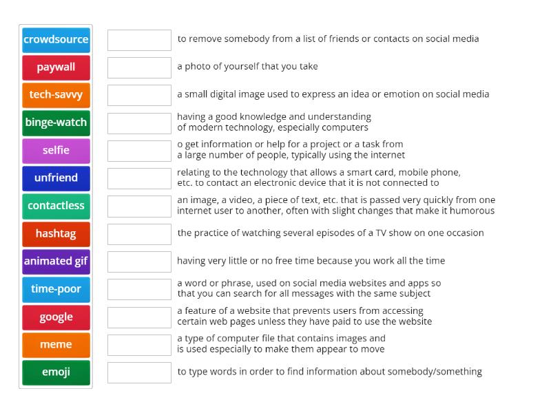 Roadmap B2 unit 4C - Une las parejas