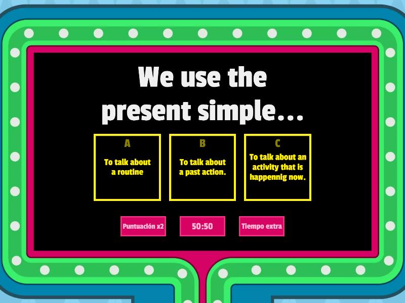 Present Simple - Game show de TV