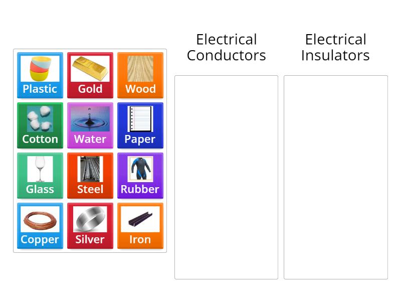 Sorting Conductors and Insulators - Group sort