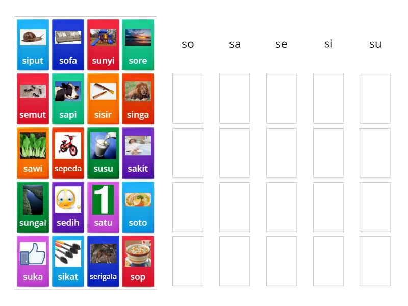sa si su se so - Group sort