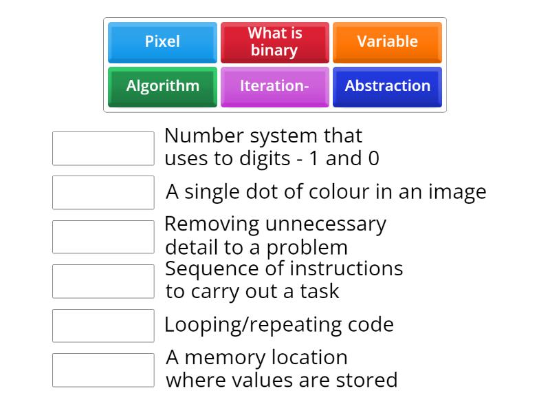 Year 9 - Term 4 - Week 1 - Match up