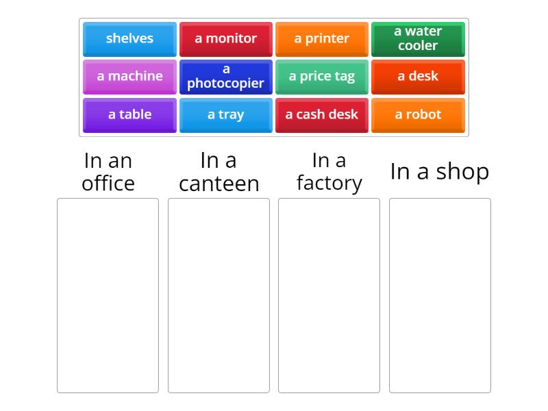Workplace vocabulary - Group sort